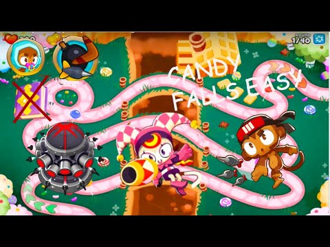 BTD 6 Candy Falls Easy Primary Only No Knowledge No lives Lost - YouTube