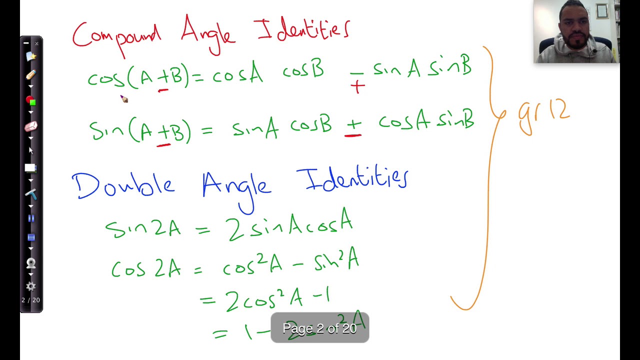 a07 Trig Identities Example 6 grade 12 - YouTube