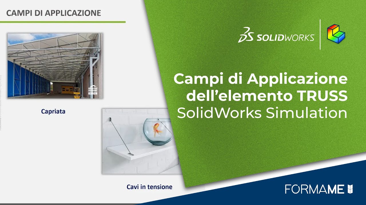Campi di applicazione dell'elemento TRUSS - SolidWorks Simulation - YouTube