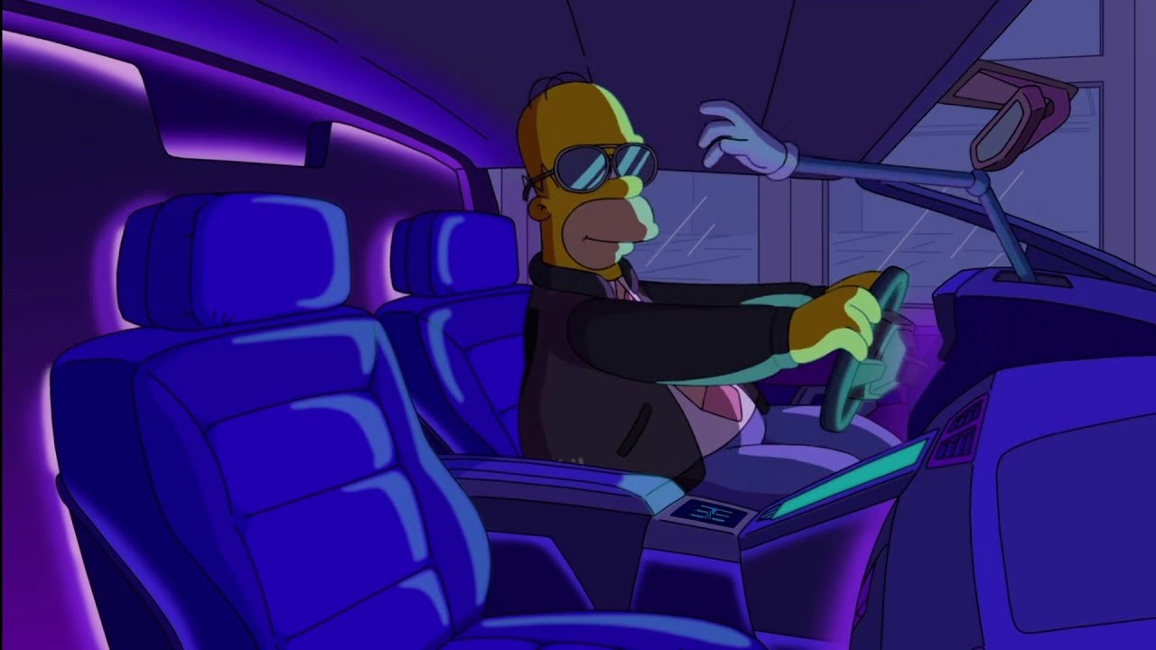 The Simpsons: Homer in his new supercar. - YouTube