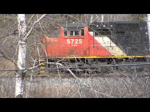 CN 5450 L519 Power Arrival at West Ladysmith on 3-23-21 - YouTube