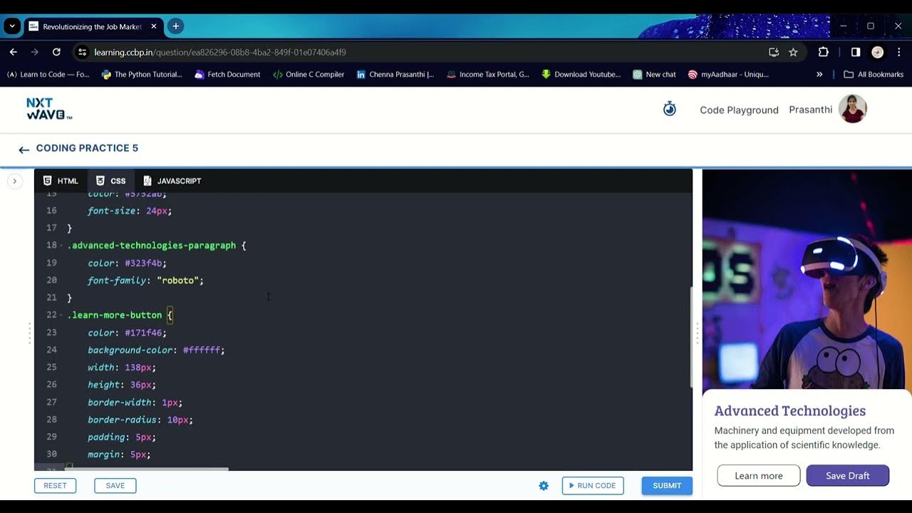 Coding Practice-5 || Advanced Technologies cover Page || HTML, CSS, Bootstrap - YouTube