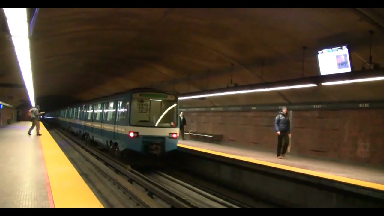 Montreal yellow line rideing mr 63 to direction longeuil - YouTube
