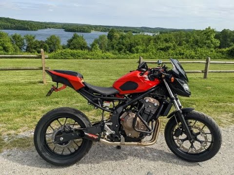 Seriously Naked CB500F in PA Twisties at 74 Years Young - YouTube