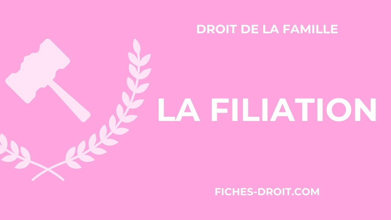 La filiation : définition et modes d'établissement - YouTube