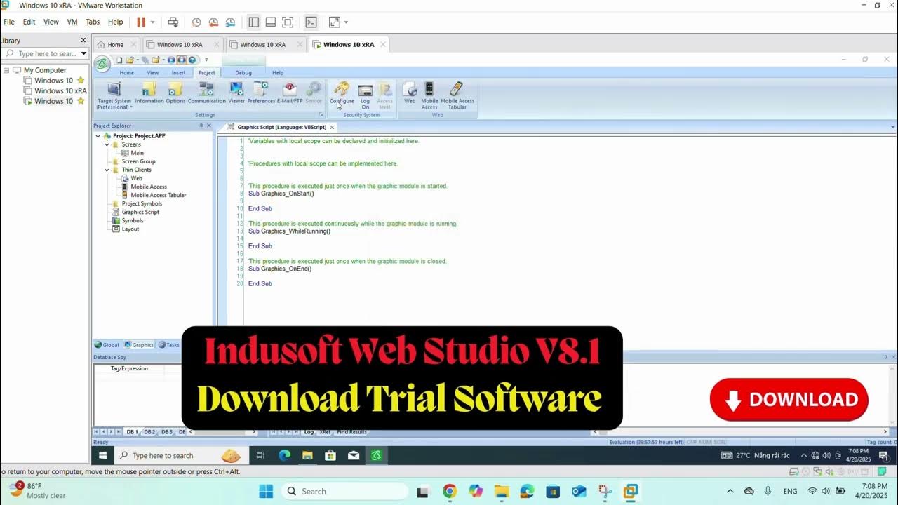 How to Download & Review Functions of Indusoft Web Studio V8.1 | AVEVA SCADA Tutorial - YouTube