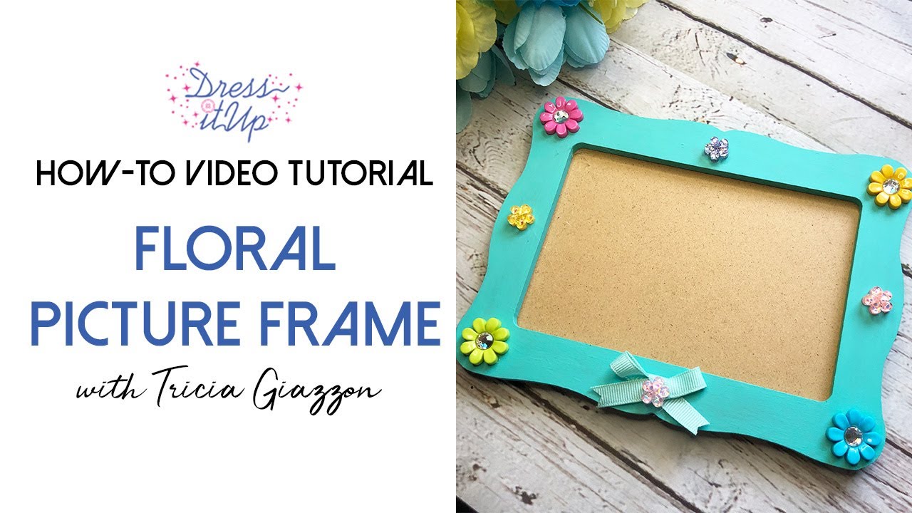 Make a floral picture frame - YouTube