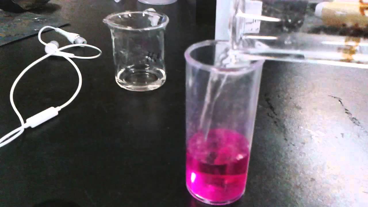 Hidróxido de sodio con fenolftaleína. ¡colores! - YouTube