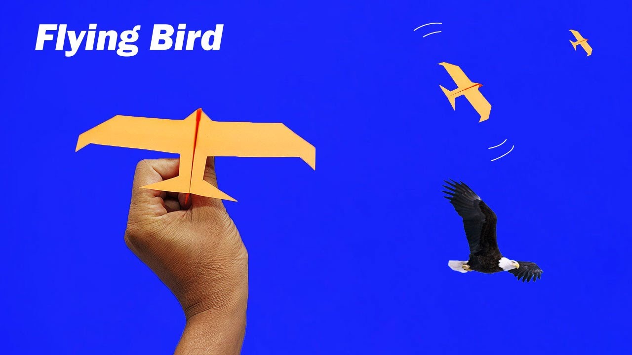 New Flying Bird - How to Make Flying Bird Plane - Best Paper Flying ...