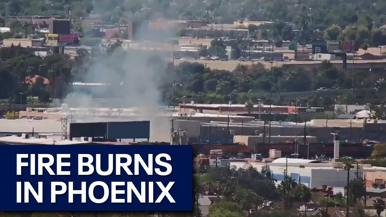 Fire near downtown Phoenix - YouTube