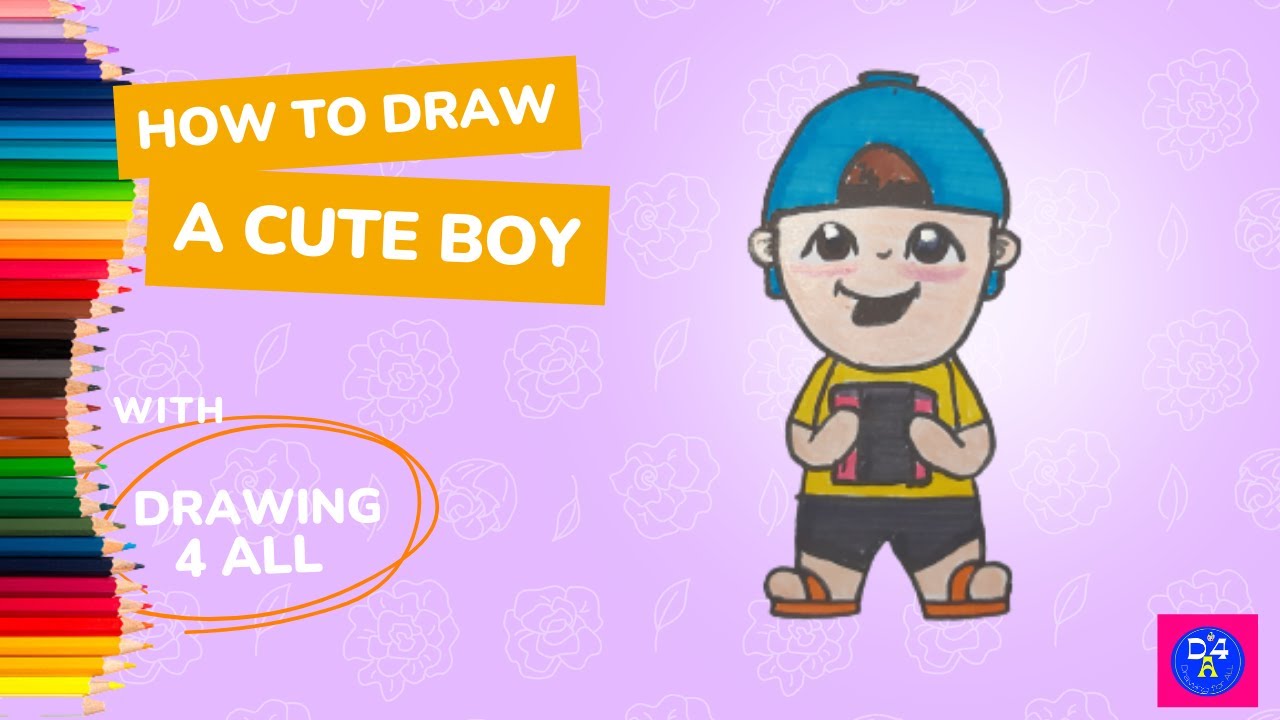 how to draw a cute boy easy drawing tutorial - YouTube