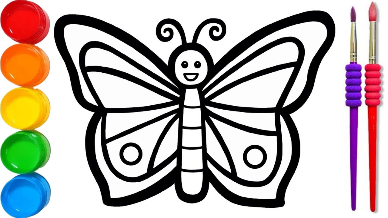 drawing butterflies, learn to draw and color beautiful butterflies for ...