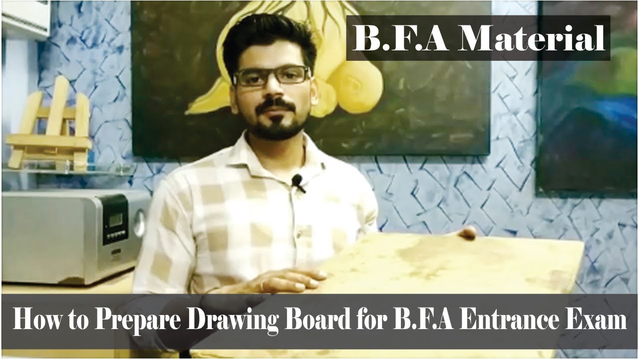 How to prepare drawing board for bfa entrance exam/bfa material - YouTube