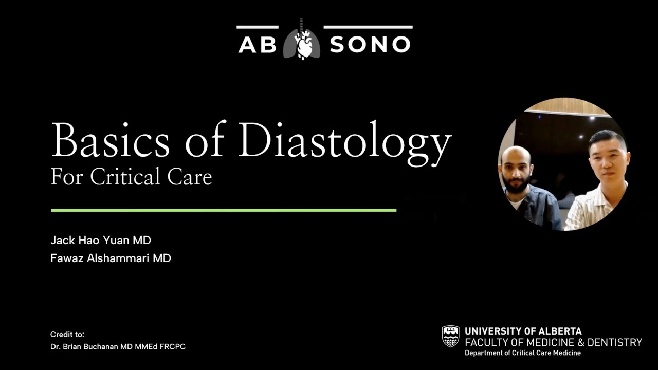 Basics of Diastology for Critical Care - YouTube