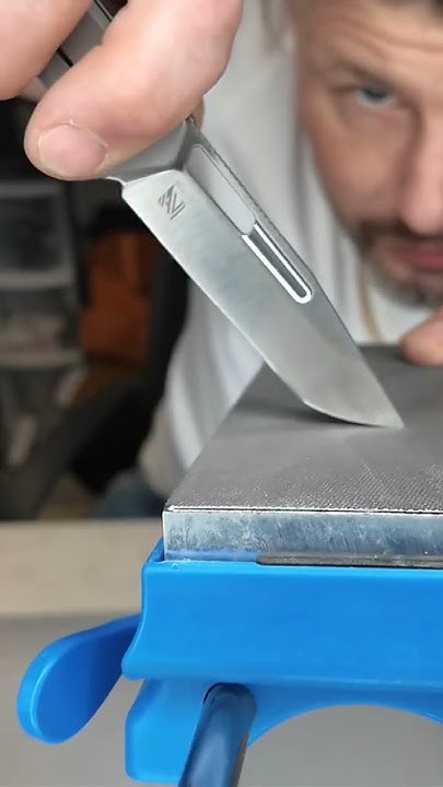 How To Easily Sharpen A Tanto Blade - YouTube