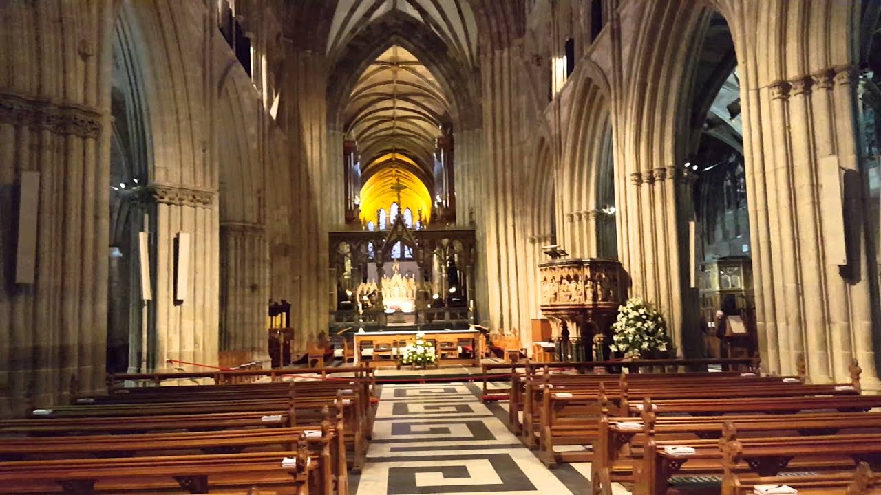 Entering Worcester Cathedral, Worcester England - YouTube