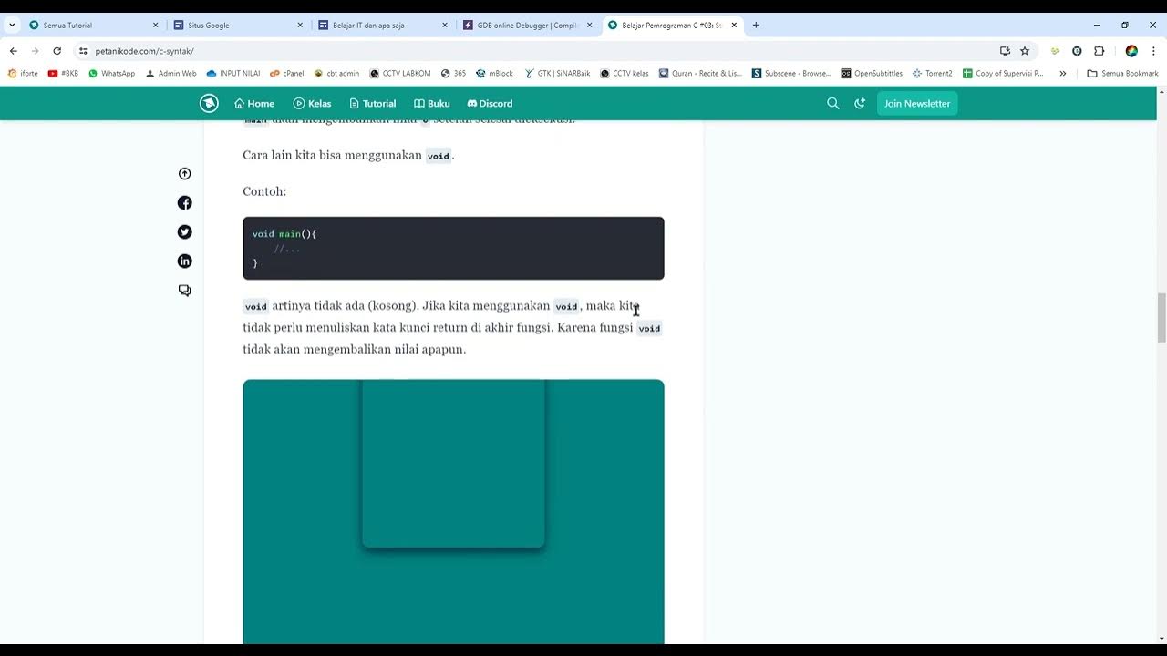 Belajar Pemrograman C #03 Struktur Dasar dan Aturan Penulisan Program C ...