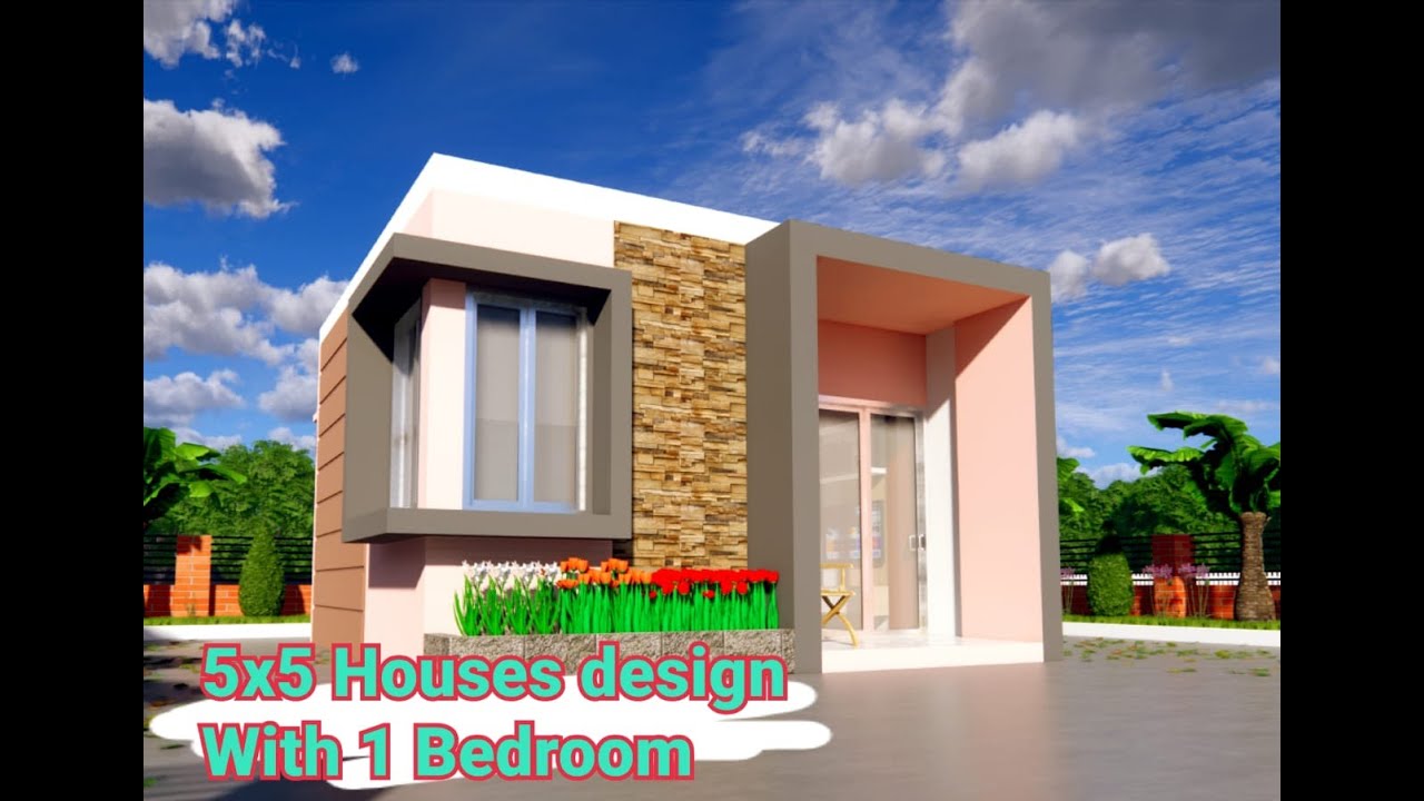 Smart and Stylish: 5x5 Meter House Design with 1 Bedroom - YouTube