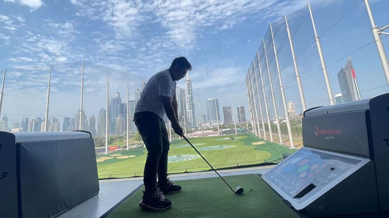 TOPGOLF DUBAI driving range!! - YouTube
