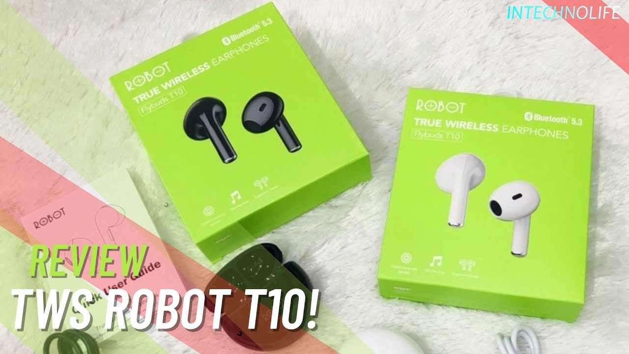 RIVIEW FLYBUDS ROBOT T10 | TWS BLUETOOTH 5.3 MURAH 100 RIBUAN !!! - YouTube