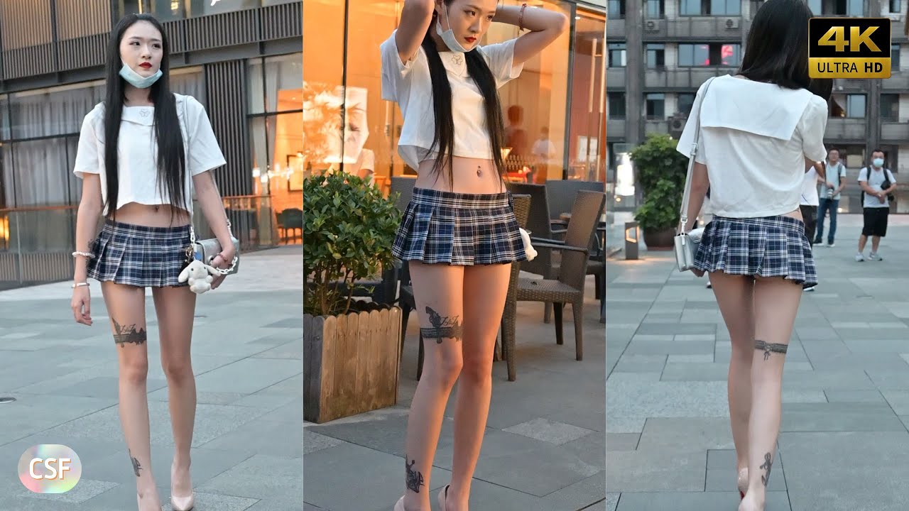 超短格子短裙紋身小姐姐 China Fashion Girls Chinese Fashion Style Chinese Girl Street Fashion Hot Ep12