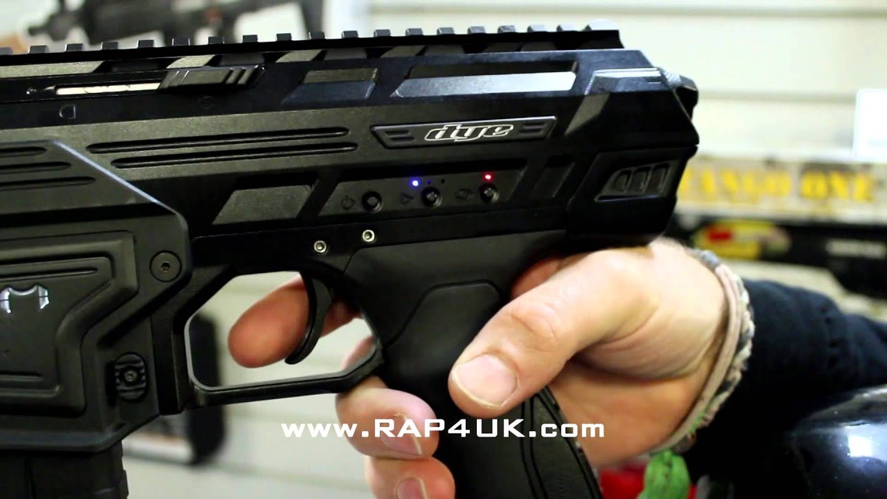 DYE Assault Matrix DAM Paintball Marker Review Online - YouTube