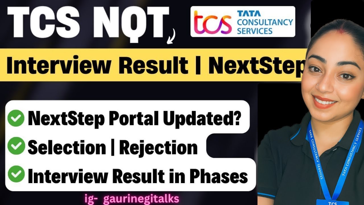 TCS NQT Interview Result 2025 | TCS Nextstep Portal Updates | Track my ...