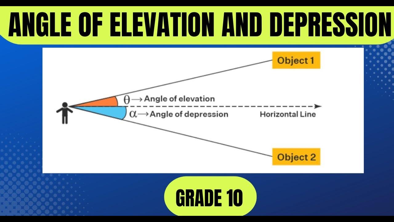 ANGLE OF ELEVATION AND DEPRESSION | GRADE 10 | TRIGONOMETRY - YouTube