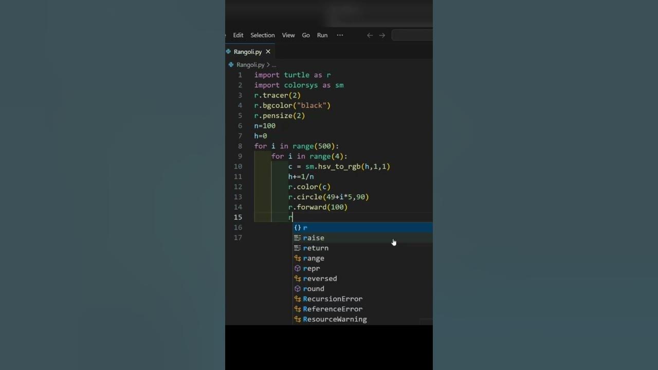 Rangoli Python Design Learning Coding Daily Youtube