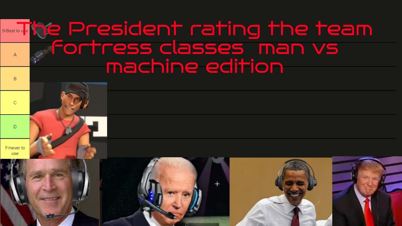 The presidents rates the scouts weapons on tier maker (mann vs machine ...