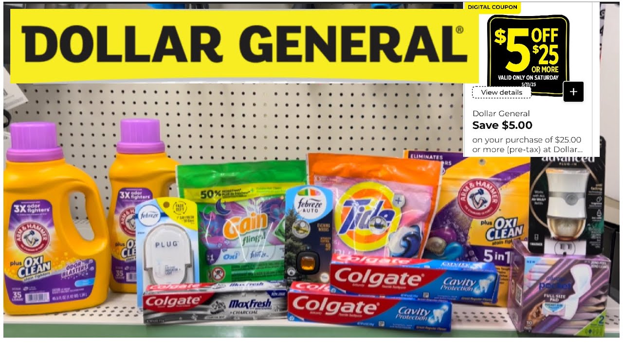 Dollar General $5/$25 Saturday 5/31 - YouTube