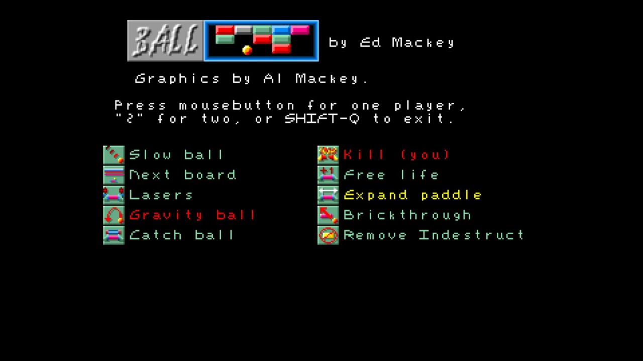 Ball (1990) from Ed Mackey on the Amiga - 1st play - Precursor to the ...