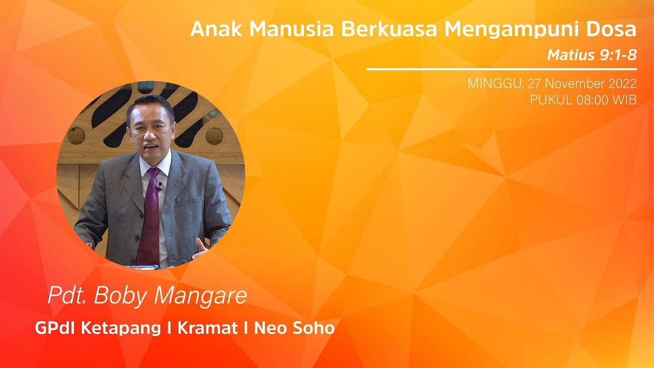 Ibadah Online Gereja Pantekosta di Indonesia - 27 November 2022 || GPdI ...