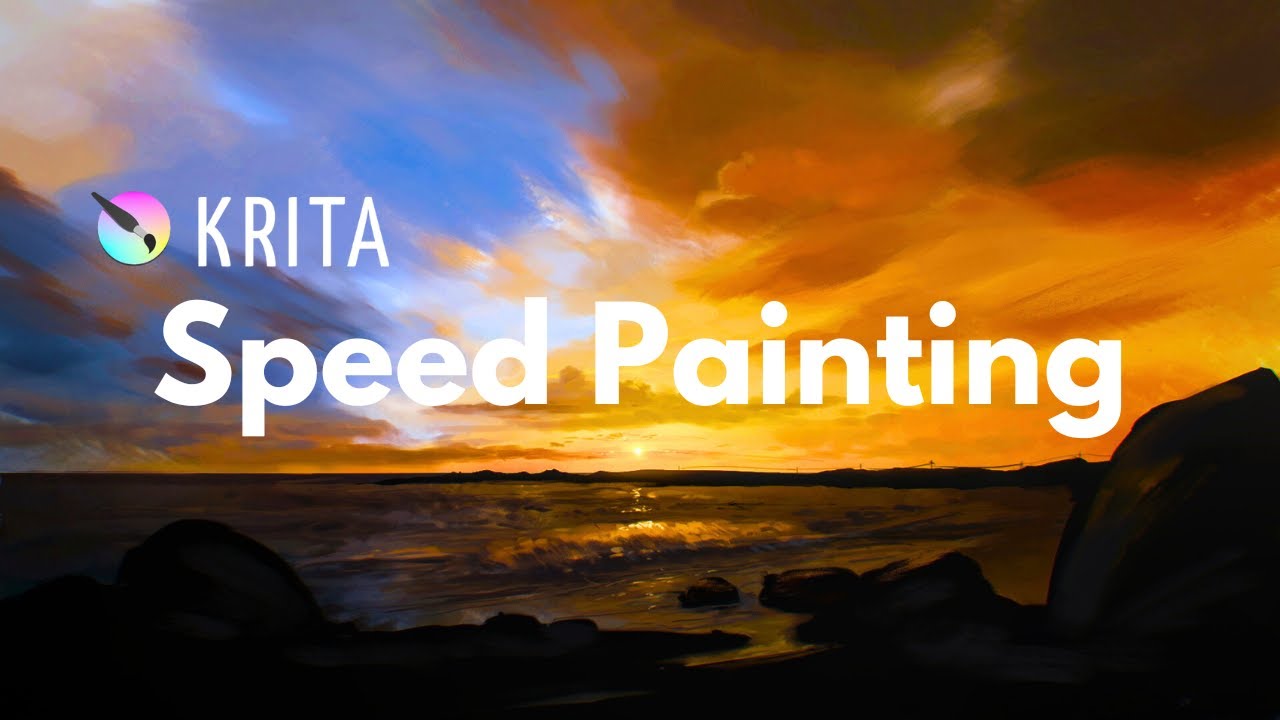Krita - Sunset Sky Painting - Time Lapse - YouTube