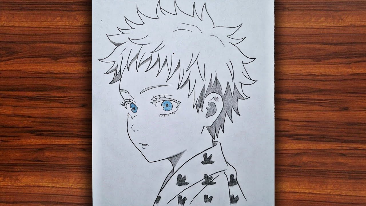 How to Draw Gojo Satoru Step by Step | Jujutsu Kaisen Anime Drawing ...