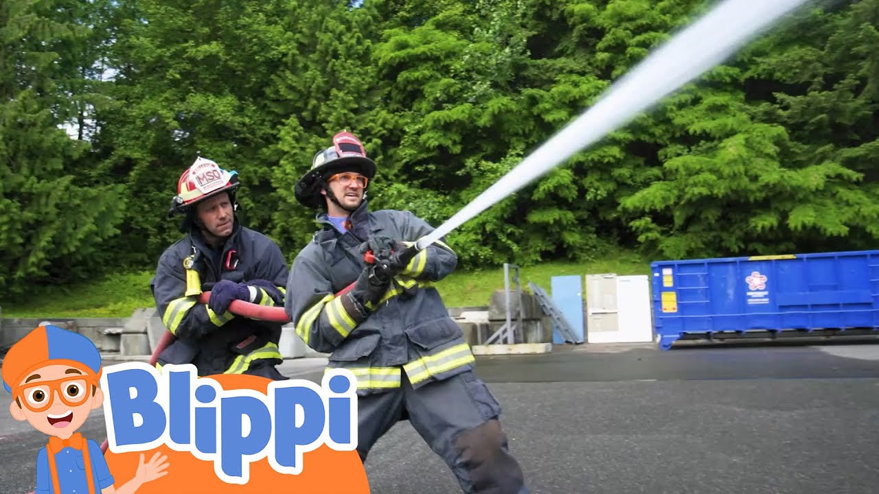 Blippi Visits a Firetruck Station | Kids Fun & Educational Cartoons ...