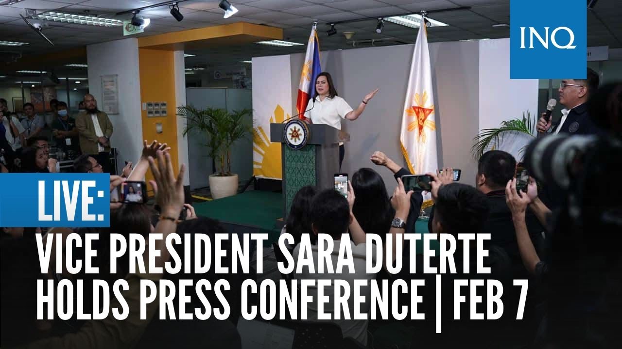 LIVE: Vice President Sara Duterte holds press conference following ...