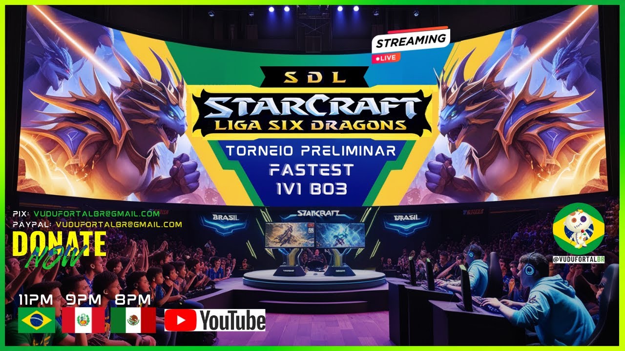 🔴 LIVE 2025_02_13 [ TORNEIO PRELIMINAR LIGA SIX DRAGONS SDL ] STARCRAFT ...