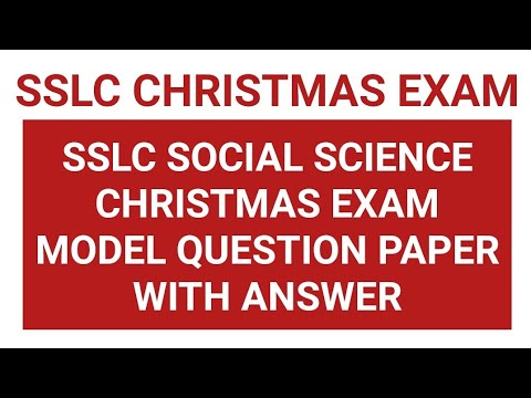 SSLC Christmas Exam | SSLC Social Science Christmas Exam Model Question ...