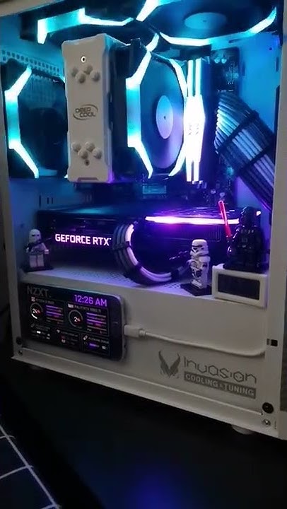 my own pc build with diy sensor panel using old phone #pcgamingsetup # ...