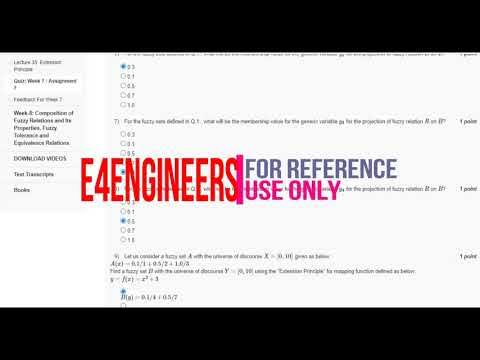 Fuzzy Sets Logic and Systems & Applications nptel week 7 solution - YouTube