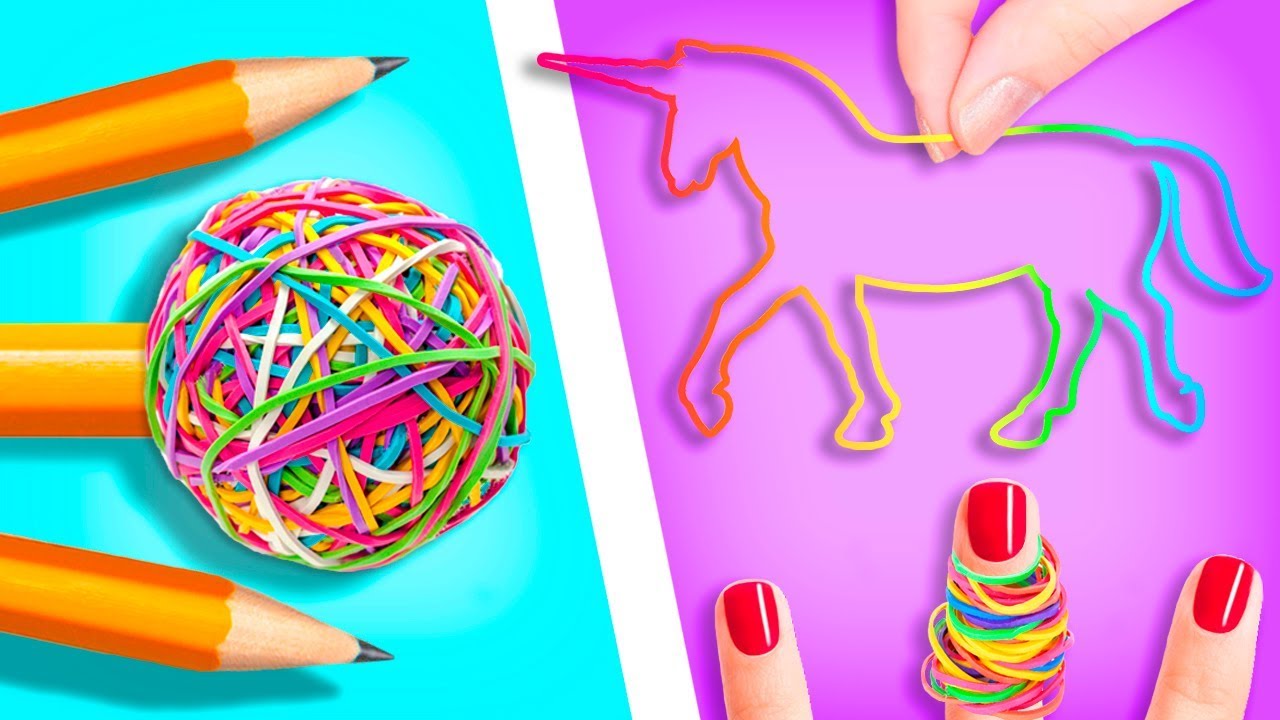 18 TRUCOS CON GOMAS ELASTICAS QUE TIENES QUE SABER ️ - Tutoriales Belen ...