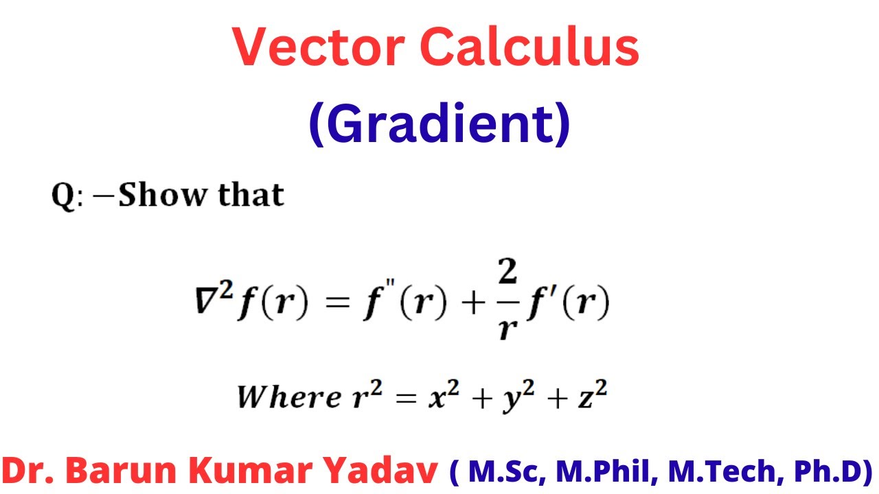 Gradient | vector calculus | part 4 | #barunmaths - YouTube