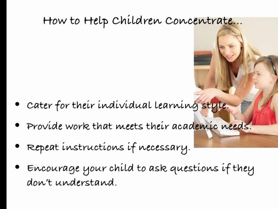 How To Help Children Concentrate - YouTube