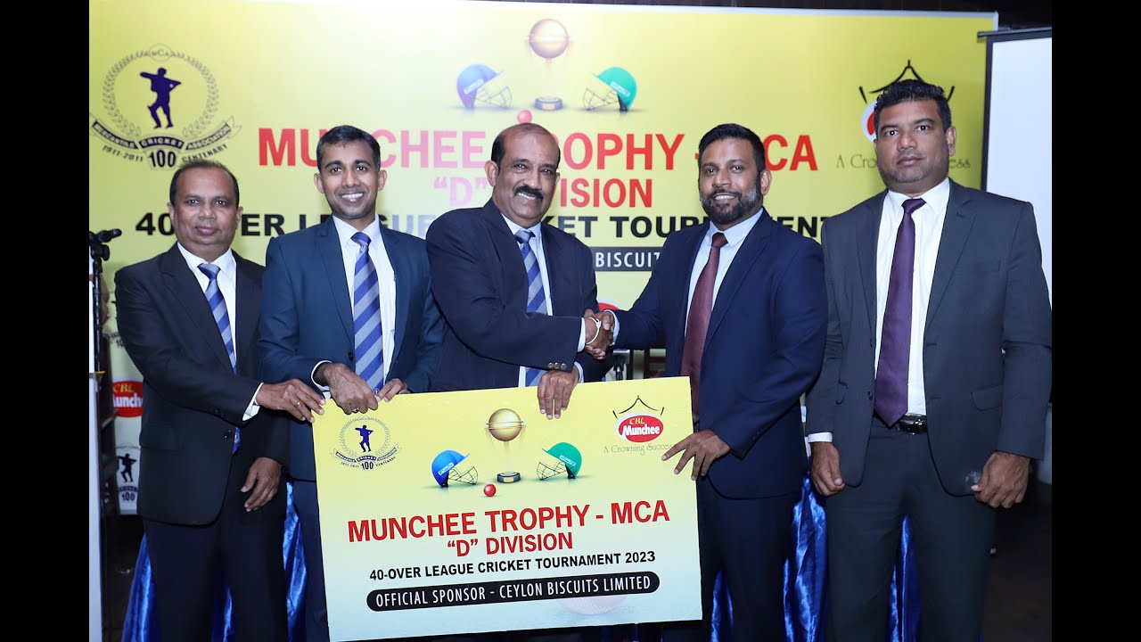 Sponsorship Presentation | “CBL Munchee” Trophy – MCA “D” division 40 ...