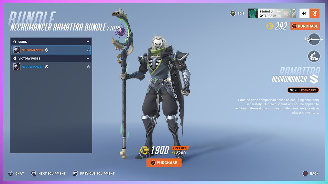 (Overwatch 2 item shop) New necromancer ramattra bundle - YouTube