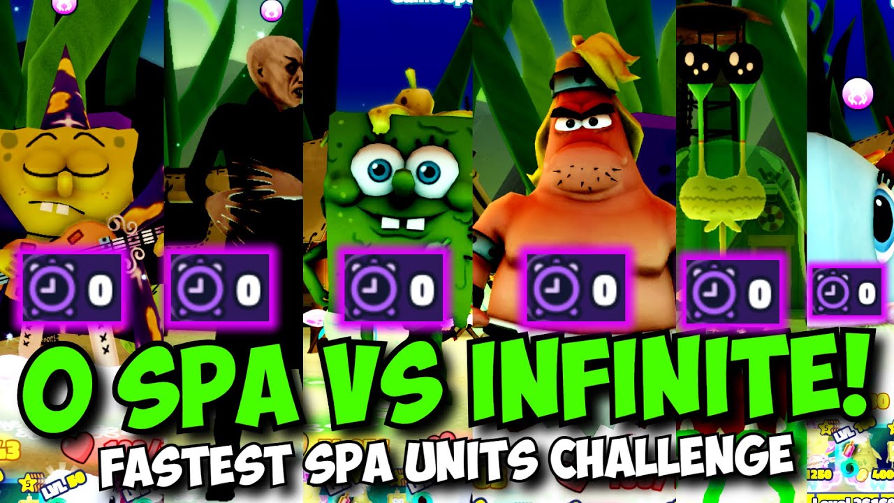 0 SPA?! Fastest SPA Units Vs Infinite Mode in Spongebob TD! - YouTube