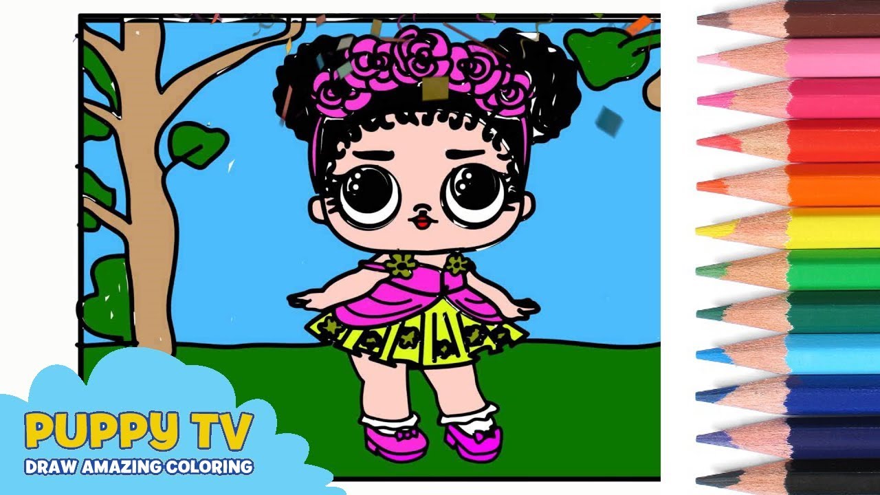 How To Draw Flower Child LOL Surprise Dolls Coloring Pages for Kids ...
