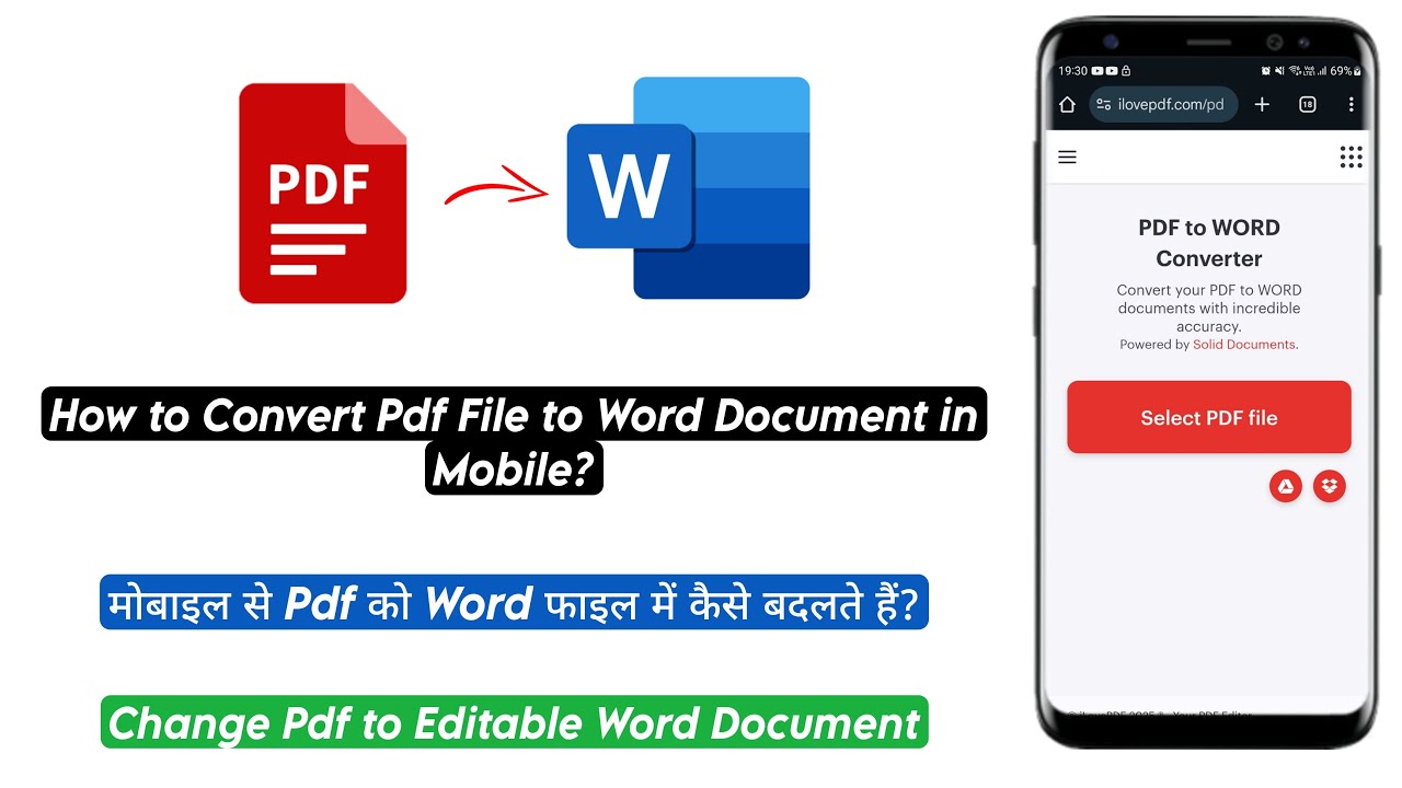 How to Convert Pdf File in Word Document | Change pdf to word document ...