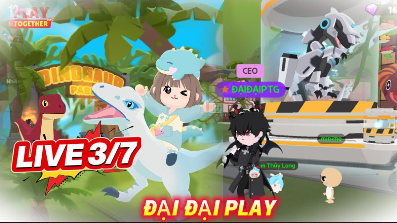 play together | công viên khủng long play together - YouTube